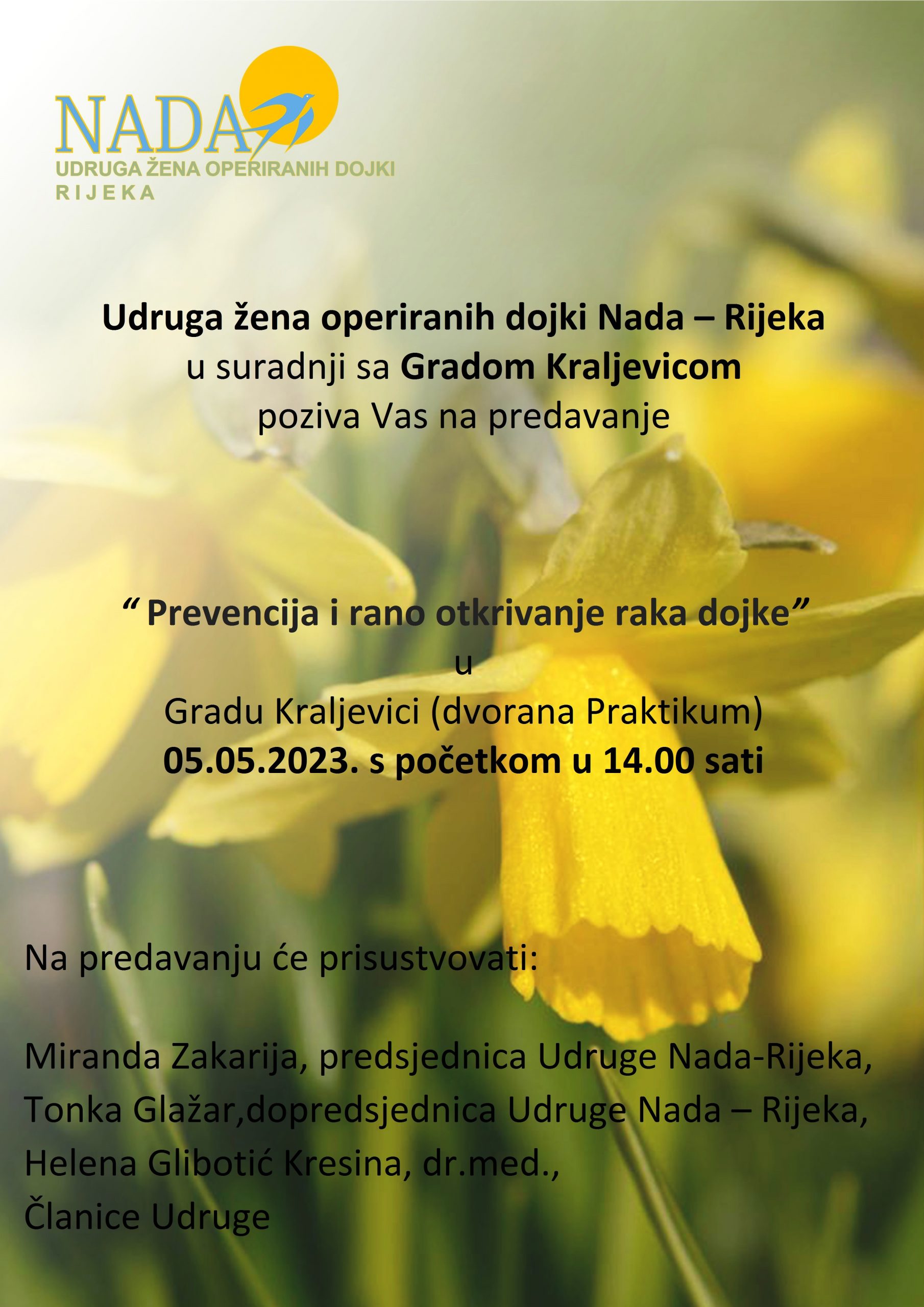 Predavanje "Prevencija i rano otkrivanje raka dojke" - Grad Kraljevica